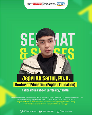 Selamat dan Sukses Jepri Ali Saiful Atas Gelar Ph.D. di National Sun ...